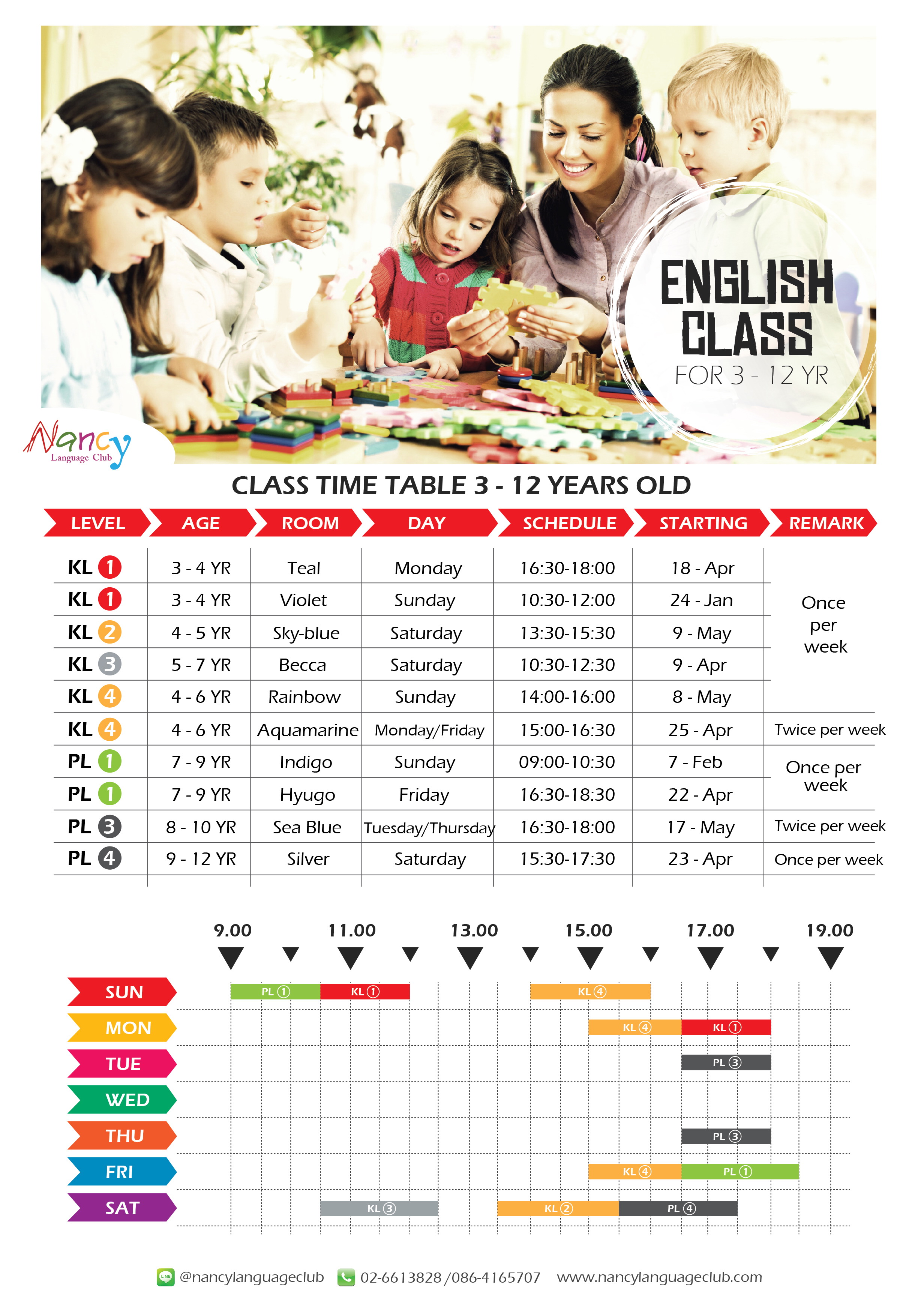 April Promotion for all English classes (for 1-12 years old) – Nancy ...